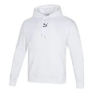 PUMA Logo Print Hoodie - White