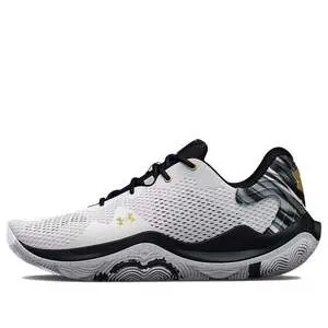 Under Armour Spawn 4 Mid Top Basketball Shoes - White/black