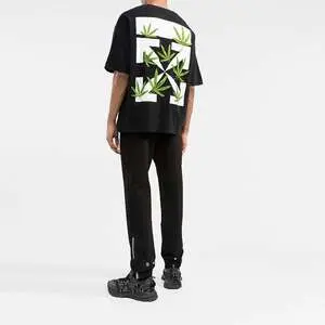 Off-White Weed Arrows Oversized T-shirt 'black Green