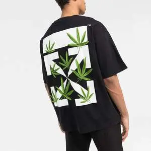 Off-White Weed Arrows Oversized T-shirt 'black Green