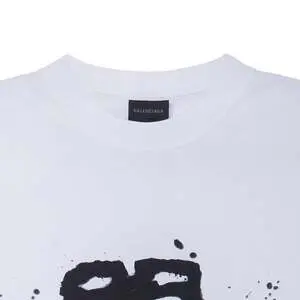 Balenciaga Hand-drawn Bb Icon T-shirt Medium Fit 'white Black