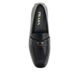 Prada Fw25 Triangle Logo Loafer - Black