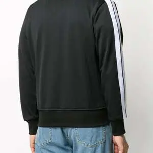 Palm Angels Sporty Stripes Zip-up Track Jacket - Black