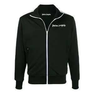 Palm Angels Sporty Stripes Zip-up Track Jacket - Black