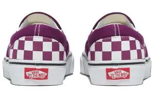 VANS Classic Slip-on Checkerboard Sneakers - Purple/white
