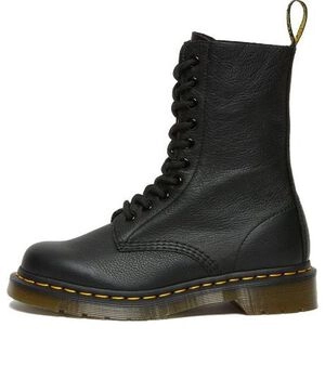 Dr. Martens 1490 Virginia Leather Lace-up Boots - Black