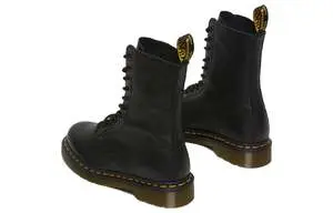 Dr. Martens 1490 Virginia Leather Lace-up Boots - Black