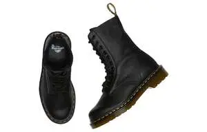 Dr. Martens 1490 Virginia Leather Lace-up Boots - Black