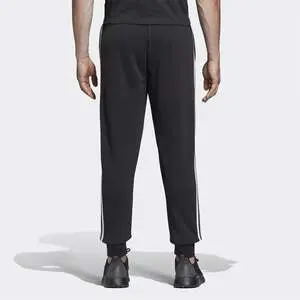 Adidas Essentials 3-stripes Tapered Cuffed Pants - Black