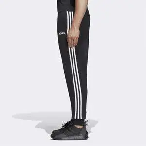 Adidas Essentials 3-stripes Tapered Cuffed Pants - Black