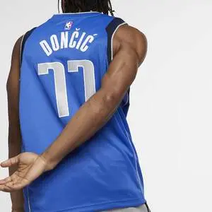 Nike Nba Dallas Mavericks Luka Doncic #77 Basketball Jersey - Blue