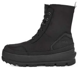 UGG Lug Sole Lace-up Boots - Black