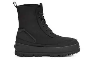 UGG Lug Sole Lace-up Boots - Black