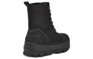 UGG Lug Sole Lace-up Boots - Black