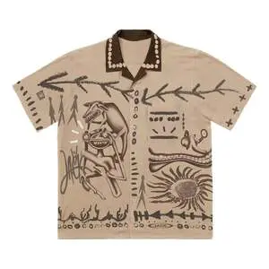 TRAVIS SCOTT Cactus Jack Fw22 Painter's Button Up Shirt - Tan