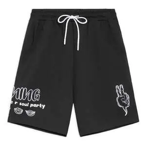 LI-NING Graphic Shorts - Black/white
