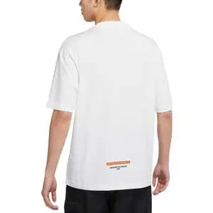 JORDAN Alphabet Pattern Round Neck Short Sleeve White T-shirt