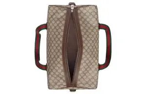 Gucci Medium Duffle Bag With Web - Beige/brown