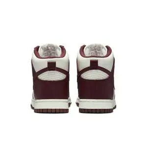 Nike Dunk High "burgundy Crush" Lace-up Leather And Mesh Sneakers - Wine Red