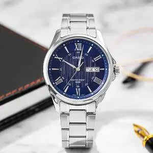 Casio Stainless Steel Analog Watch - Blue