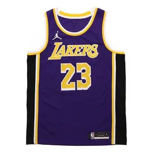 JORDAN Los Angeles Lakers Lebron James Statement Jersey - Purple