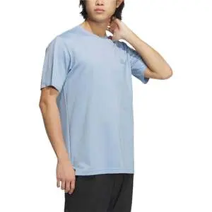Adidas Casual Cooling Solid Color Crew Neck T-shirt Asia Sizing - Teal