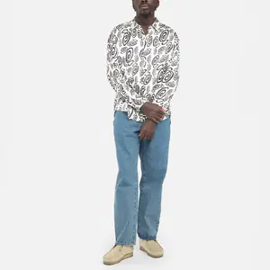 StÜssy Swirly Silk Shirt 'white