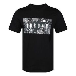 JORDAN Air Poolside Flowers Short Sleeve T-shirt - Black