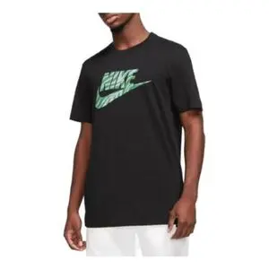 Nike T-shirt 'black Green - Black/multi-color
