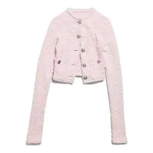 Balenciaga Cropped Cardigan - Pink