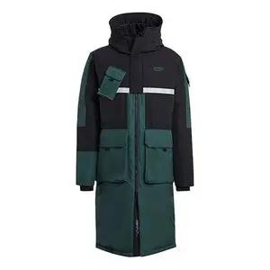 Adidas Long Down Jacket With Hood - Green
