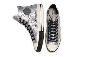 CONVERSE Chuck 70 Hi Metallic Sneakers - Silver