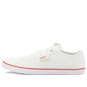 PUMA Low Top Lace-up Sneakers - White/red