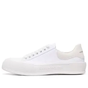 Alexander McQueen Alexander McQueen Deck Skate Plimsoll Lace Up Sneakers Optic White