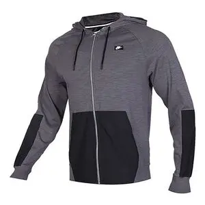 Nike Colorblock Hooded Drawstring Jacket - Grey