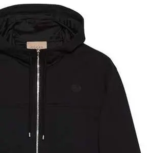 Gucci Cotton Jersey Hooded Jacket With Web Detail