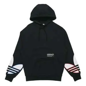 Adidas Originals Tricolor Trefoil Logo Hoodie - Black