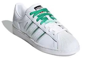 Adidas Superstar Low Top Sneakers With Interchangeable Stripes - White/green