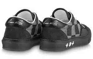 LOUIS VUITTON Ollie Sneakers In Black Plaid Mesh