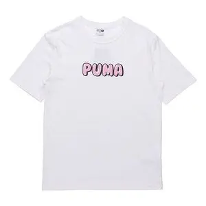 PUMA Downtown Graphic T-shirt 'white Pink - White/pink