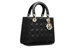 Dior Lady Bag In Lambskin - Black
