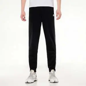 Adidas 3s Jog Tp Tri Stripe Splicing Bundle Feet Sports Pants/trousers/joggers Autumn - Black
