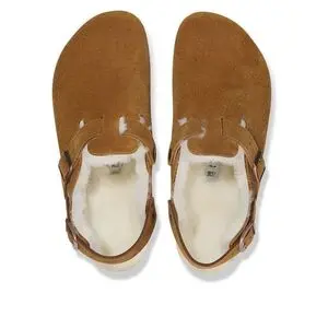 BIRKENSTOCK Tokio Shearling Clogs - Brown