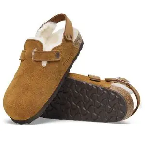 BIRKENSTOCK Tokio Shearling Clogs - Brown