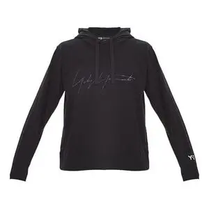Adidas Y-3 Long Sleeve Hooded Sweatshirt - Black