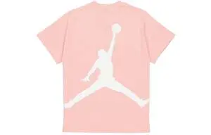 JORDAN Large Logo Sports Round Neck Short Sleeve - Orange