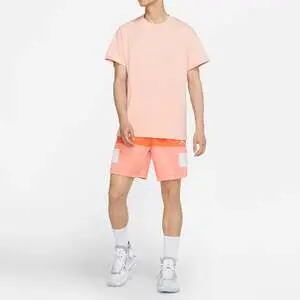 JORDAN Large Logo Sports Round Neck Short Sleeve - Orange