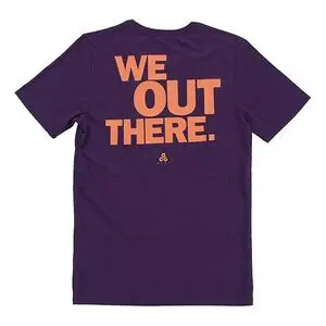 Nike We Out There." Short Sleeve Tee - Purple