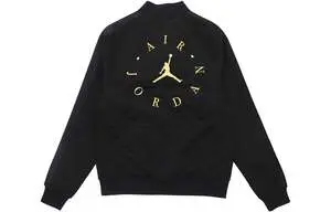 JORDAN Air Athleisure Quilted Stand Collar Jacket - Black