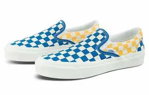 VANS Style 98 Checkerboard Slip-on Sneakers - Blue/yellow